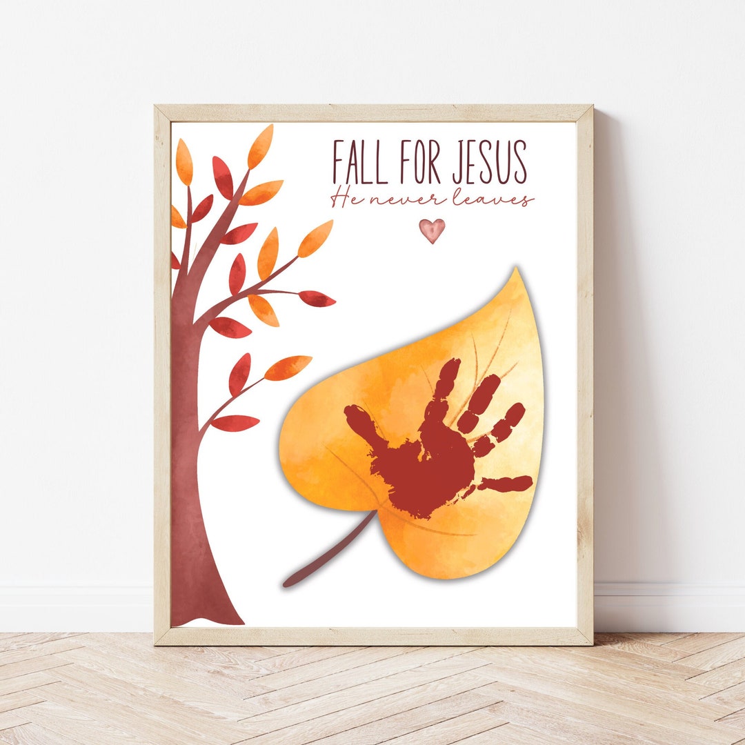 Fall for Jesus Preschool Bible Craft, Thanksgiving Handprint, Fall ...