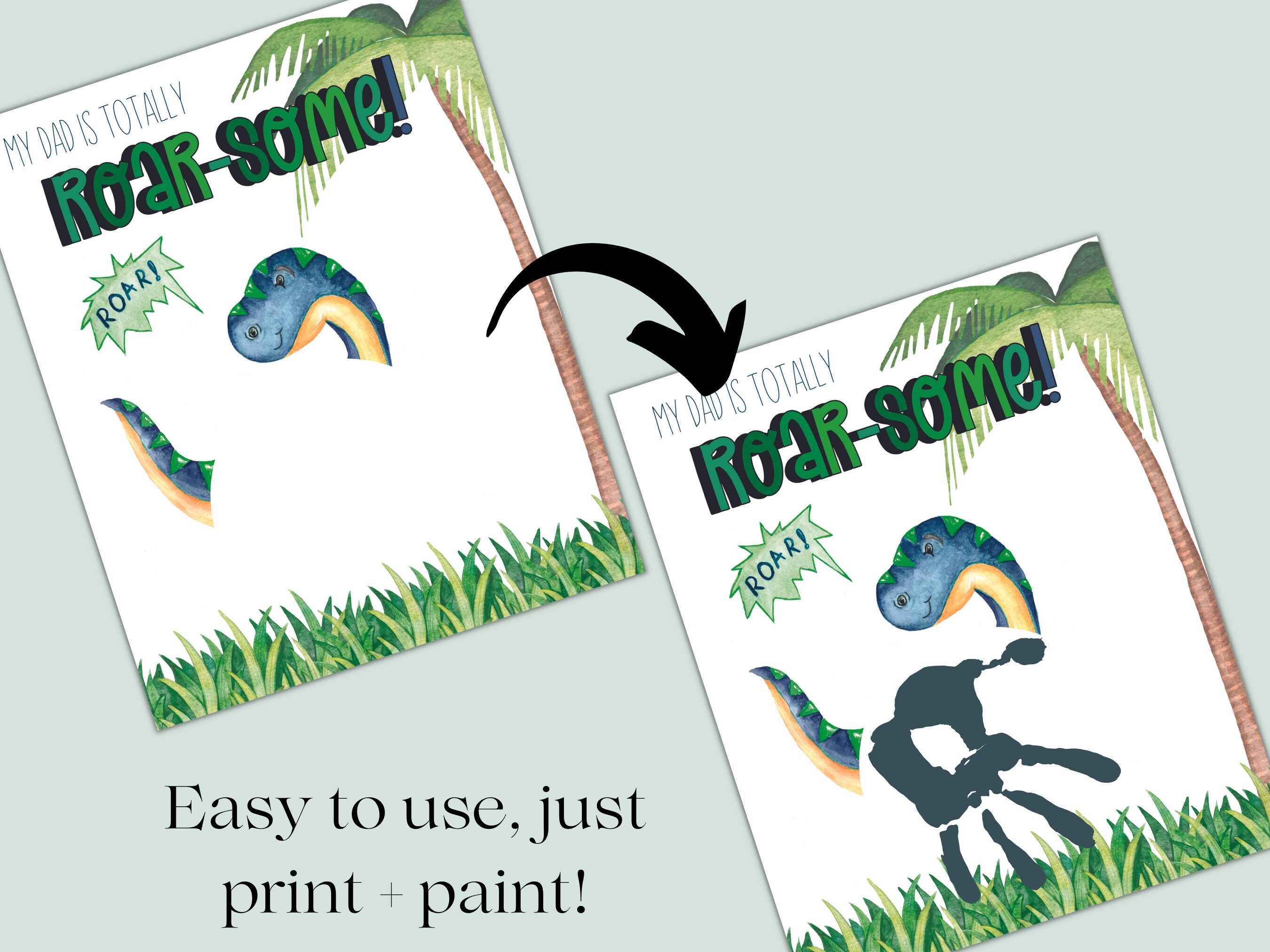 Handprint Art Craft for Dad Father's Day Gift From Kids Dad Birthday ...