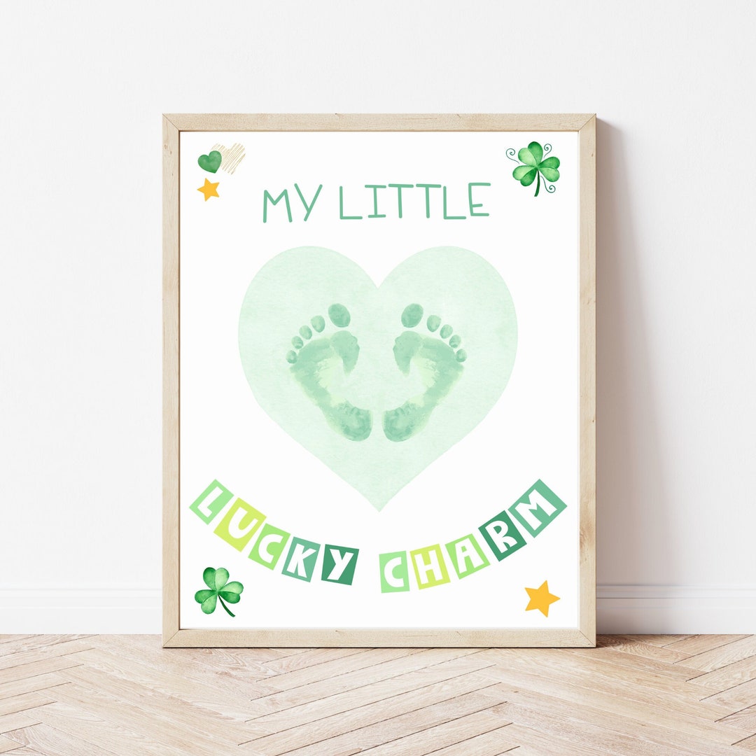 St Patricks Day Footprint Handprint Art, Footprint Craft, Handprint ...