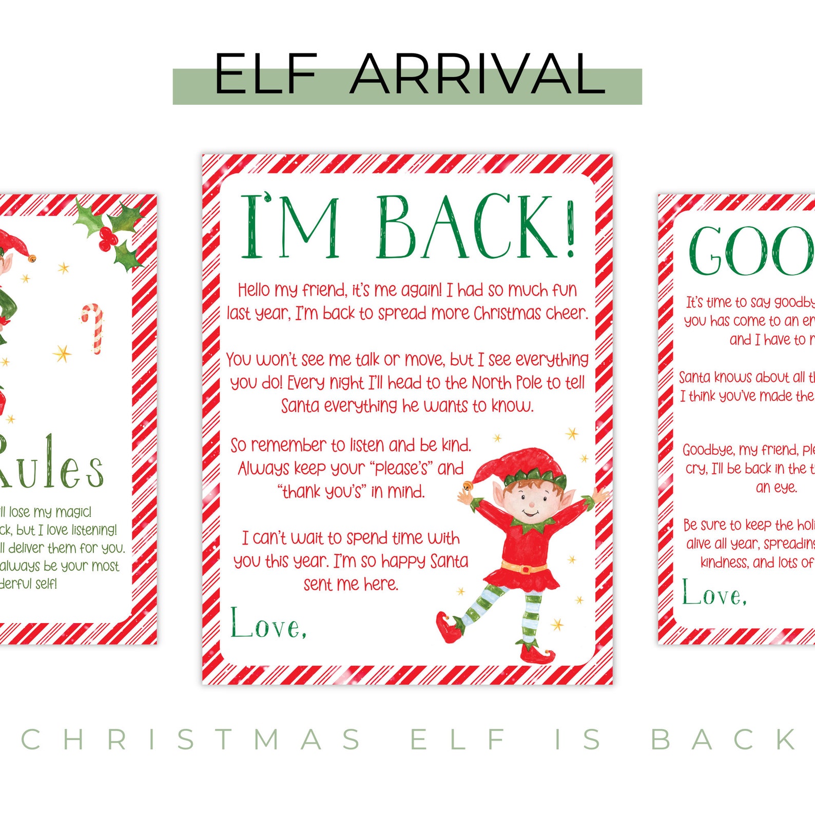 Elf Arrival Letter, Christmas Elf Welcome Letter, Elf Arrival Letter ...