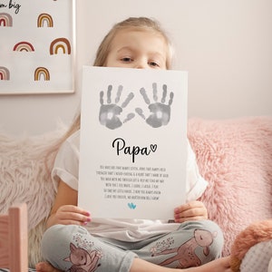 Papa Handprint Poem, Father's Day Handprint Art, Valentines Handprint ...