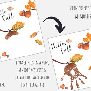 Hello Fall Craft, Handprint Footprint Art Craft for Babies Toddlers ...