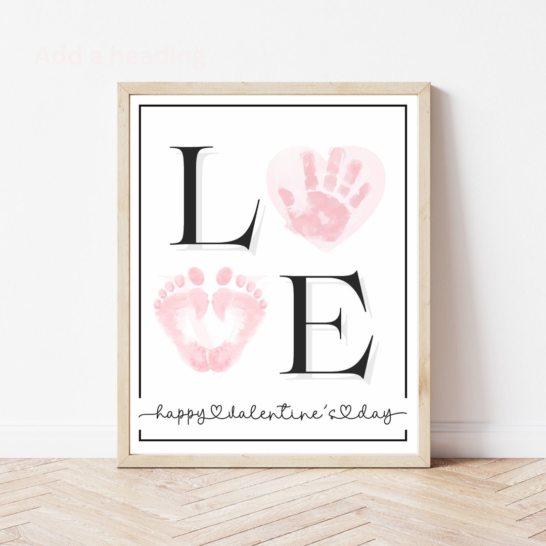LOVE Valentines Day Handprint Art, Handprint Craft, Baby's First ...