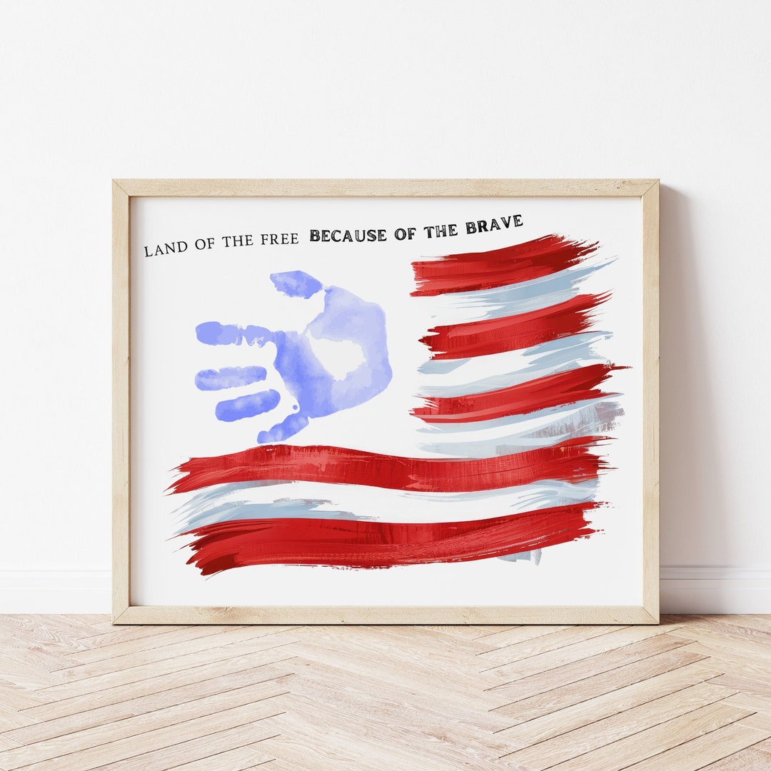 American Flag Handprint Art, 4th of July Handprint, Summer Activity for ...