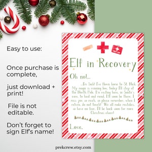 Elf Recovery Letter, Christmas Elf Rules, Elf Arrival Letter, Elf is ...