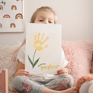 You Are My Sunshine Handprint Art, Mothers Day Handprint, Father's Day ...