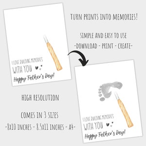Building Memories Father's Day Handprint Art, Footprint Art, Fathers ...