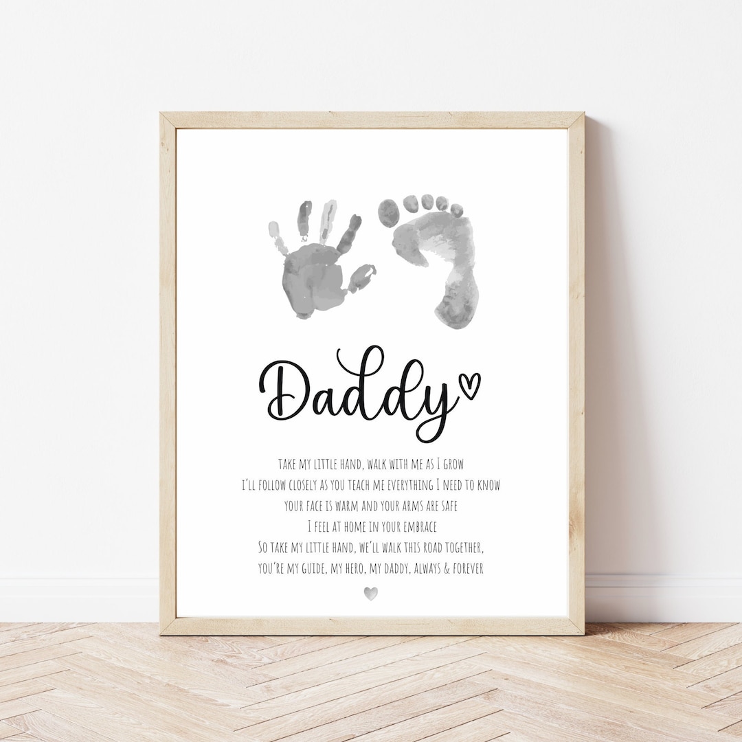 Daddy Handprint Poem, Father's Day Handprint Art, Valentines Handprint ...