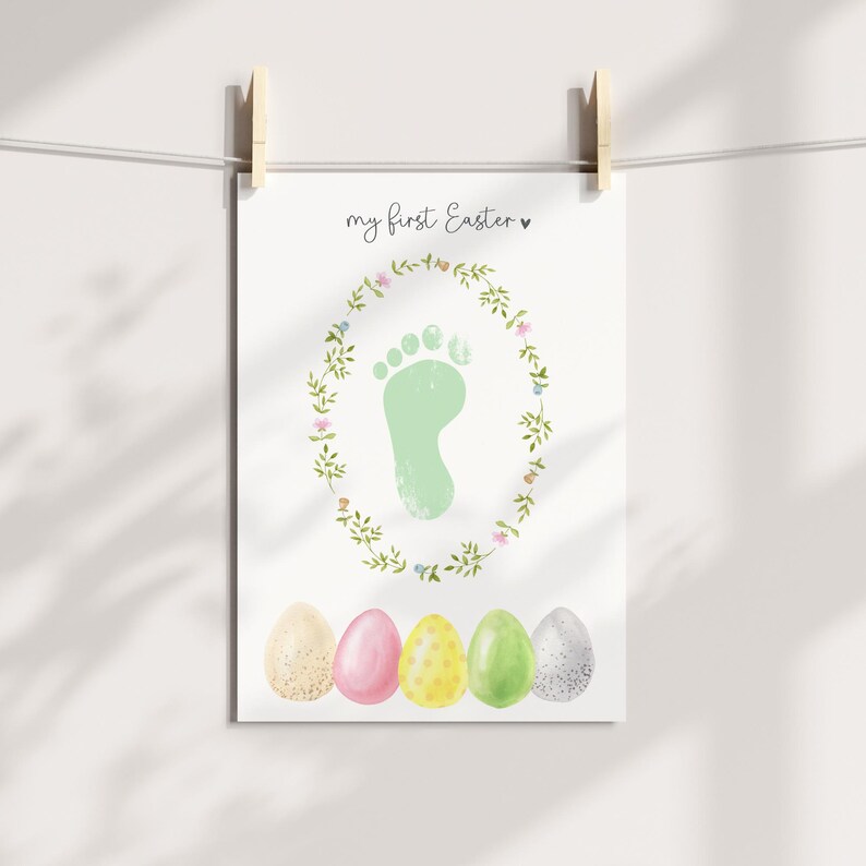 My First Easter Handprint Art, Easter Footprint Craft, Infant Art ...