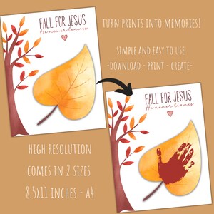 Fall for Jesus Preschool Bible Craft, Thanksgiving Handprint, Fall ...