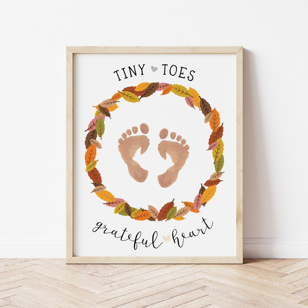 Fall Handprint Art Footprint Art, Thanksgiving Craft for Babies ...