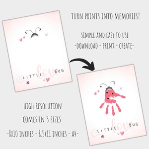 Love Bug Handprint Art, Valentine's Day Handprint Art, Baby Footprint ...