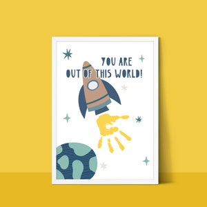 You're Out of This World Handprint Art, Handprint Craft for Baby ...