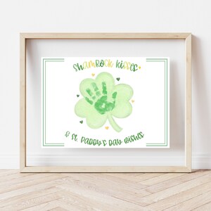 Shamrock Handprint Art, St Patricks Day Handprint Craft for Baby ...