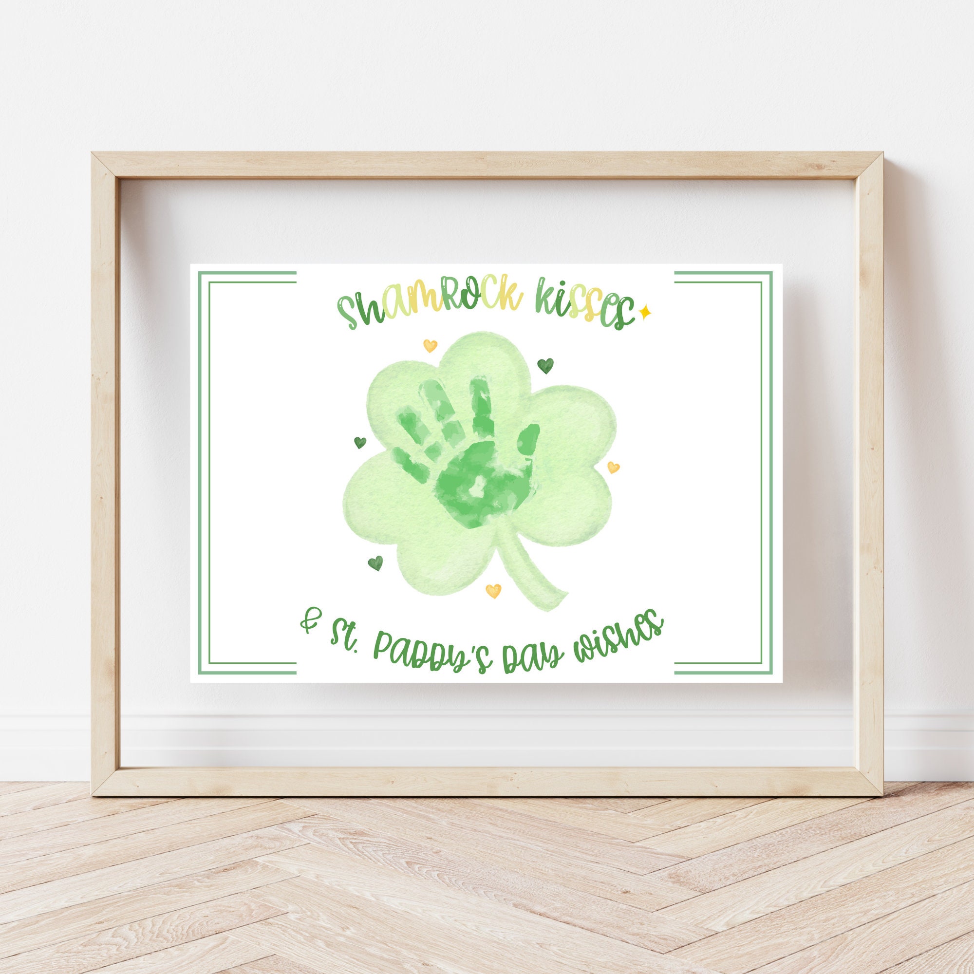 Shamrock Handprint Art, St Patricks Day Handprint Craft for Baby ...