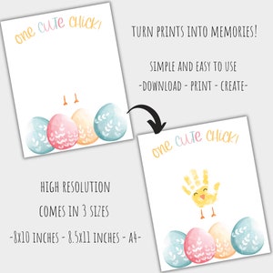 Easter Chick Handprint Art, Easter Handprint Art for Babies Toddlers ...