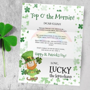 Leprechaun Letter, Editable Letter From Leprechaun, Mini Leprechaun ...