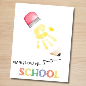 First Day of School Handprint Craft, Back to School Handprint Art ...