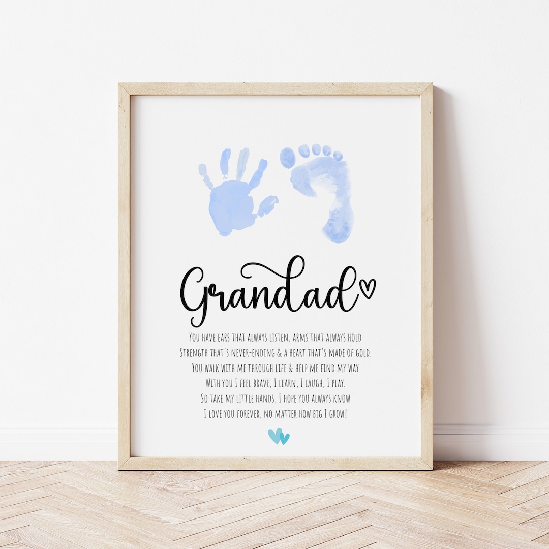 Grandad Handprint Poem, Father's Day Handprint Art, Valentines ...