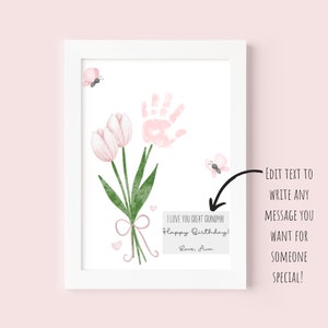 Handprint Art, Mothers Day Handprint, Valentine Handprint, Editable ...