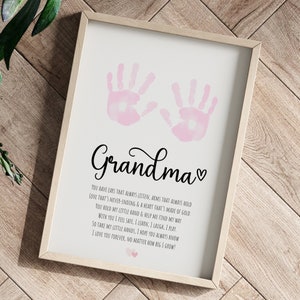 Grandma Handprint Poem, Mother's Day Handprint Art, Valentines ...