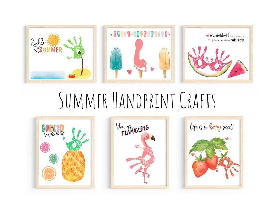 Summer Handprint Craft Bundle: Handprint and Footprint Art Activity for ...