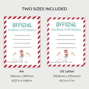Elf Adoption Certification, First Time Elf Arrival, Elf Arrival Letter ...