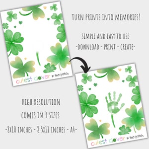 St Patricks Day Handprint Art, Handprint Craft for Baby Toddler Kids ...