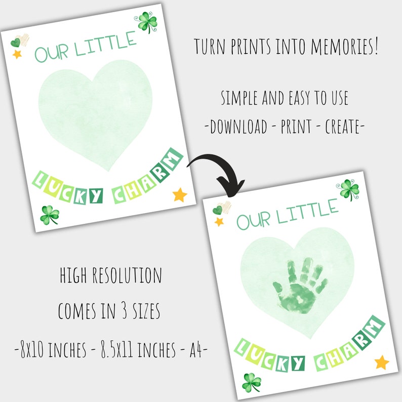 St Patricks Day Handprint Footprint Art, Footprint Craft, Handprint ...