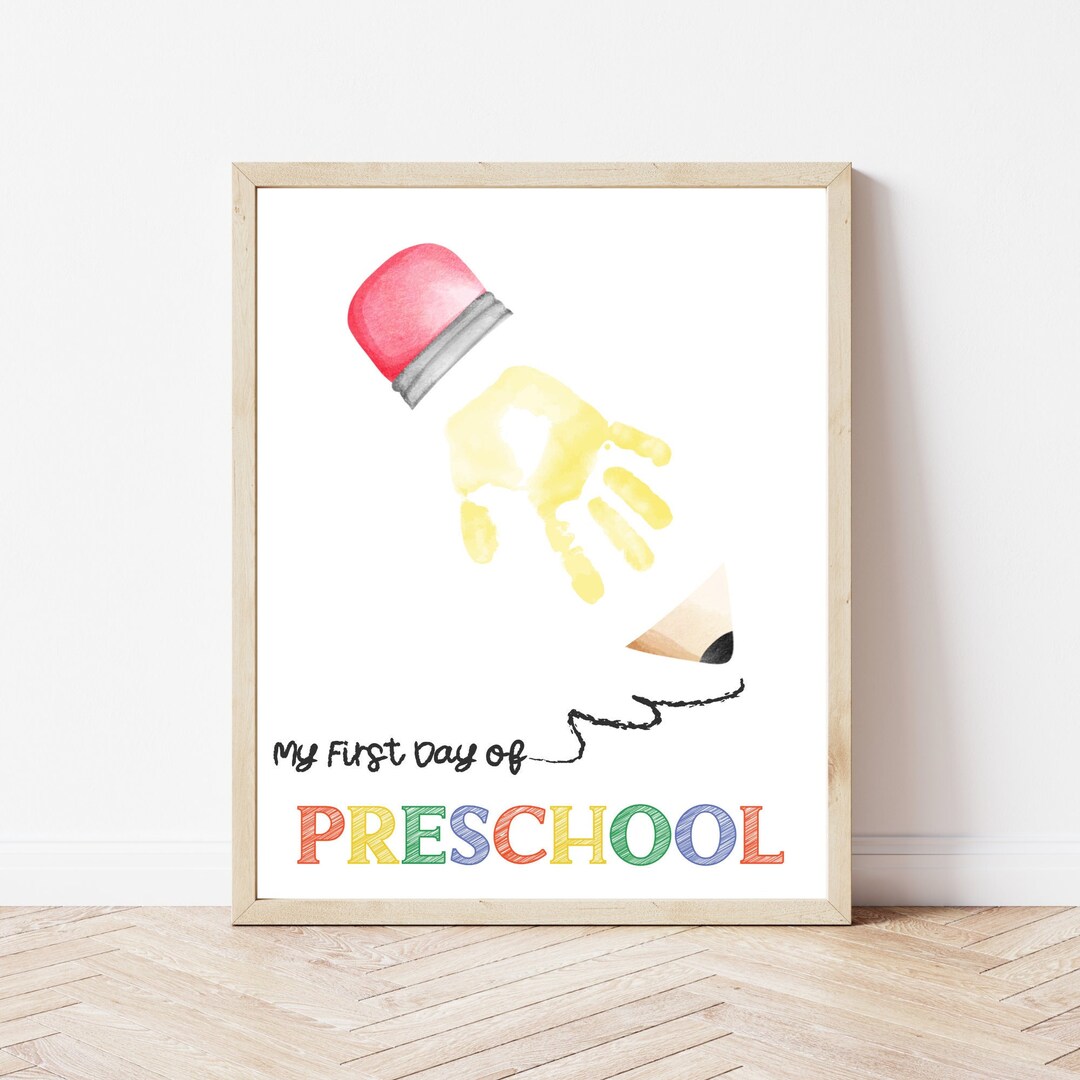Preschool Handprint Craft, First Day of Preschool, Back to School Craft ...