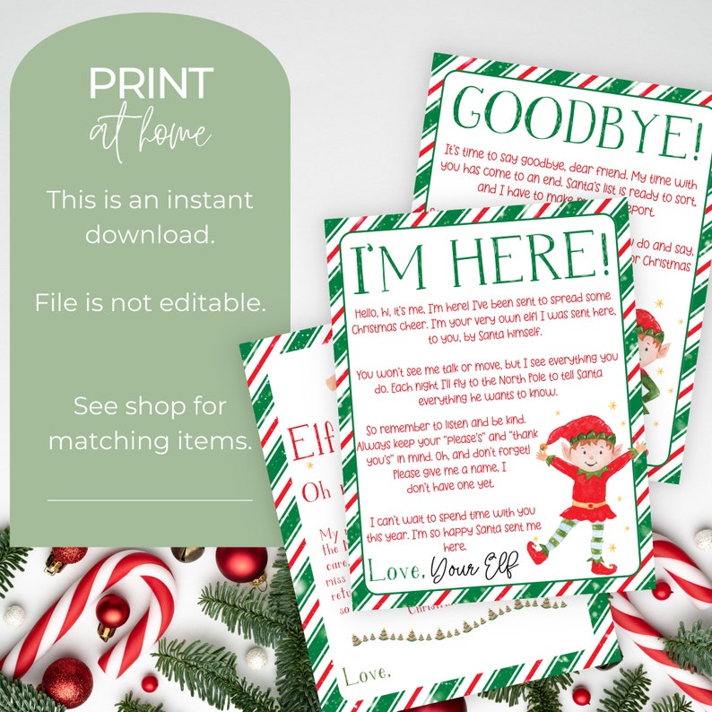 Elf Arrival Letter, First Time Elf Arrival Letter, Christmas Elf ...