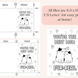 Printable DIY Mother's Day Card, Colorable Card for Mom, DIY Birthday ...