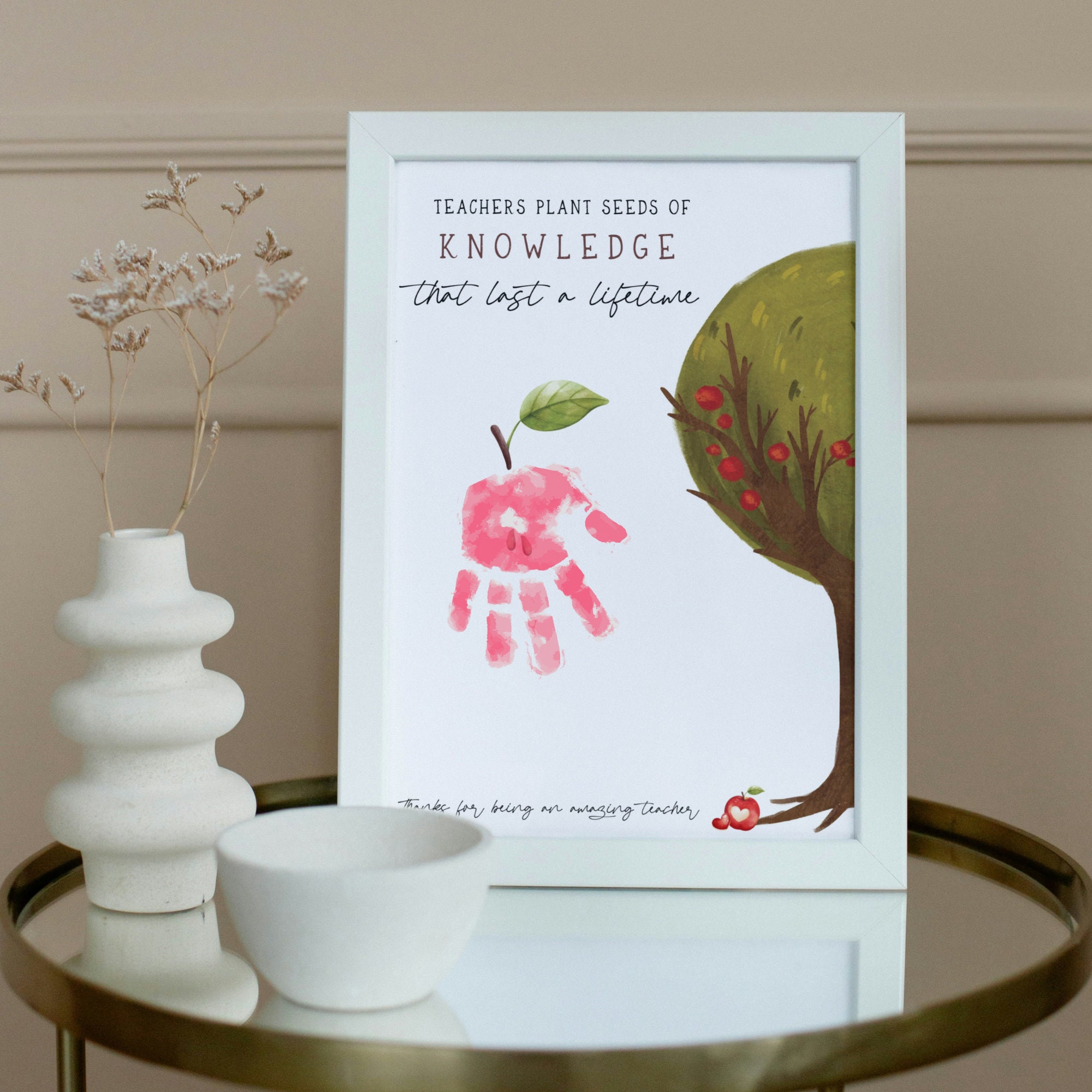 Teacher Appreciation Handprint Art, Gift for Preschool Daycare ...