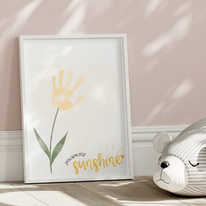 You Are My Sunshine Handprint Art, Mothers Day Handprint, Father's Day ...
