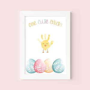 Easter Chick Handprint Art, Easter Handprint Art for Babies Toddlers ...