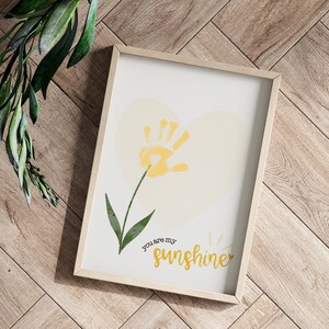 You Are My Sunshine Handprint Art, Mothers Day Handprint, Father's Day ...