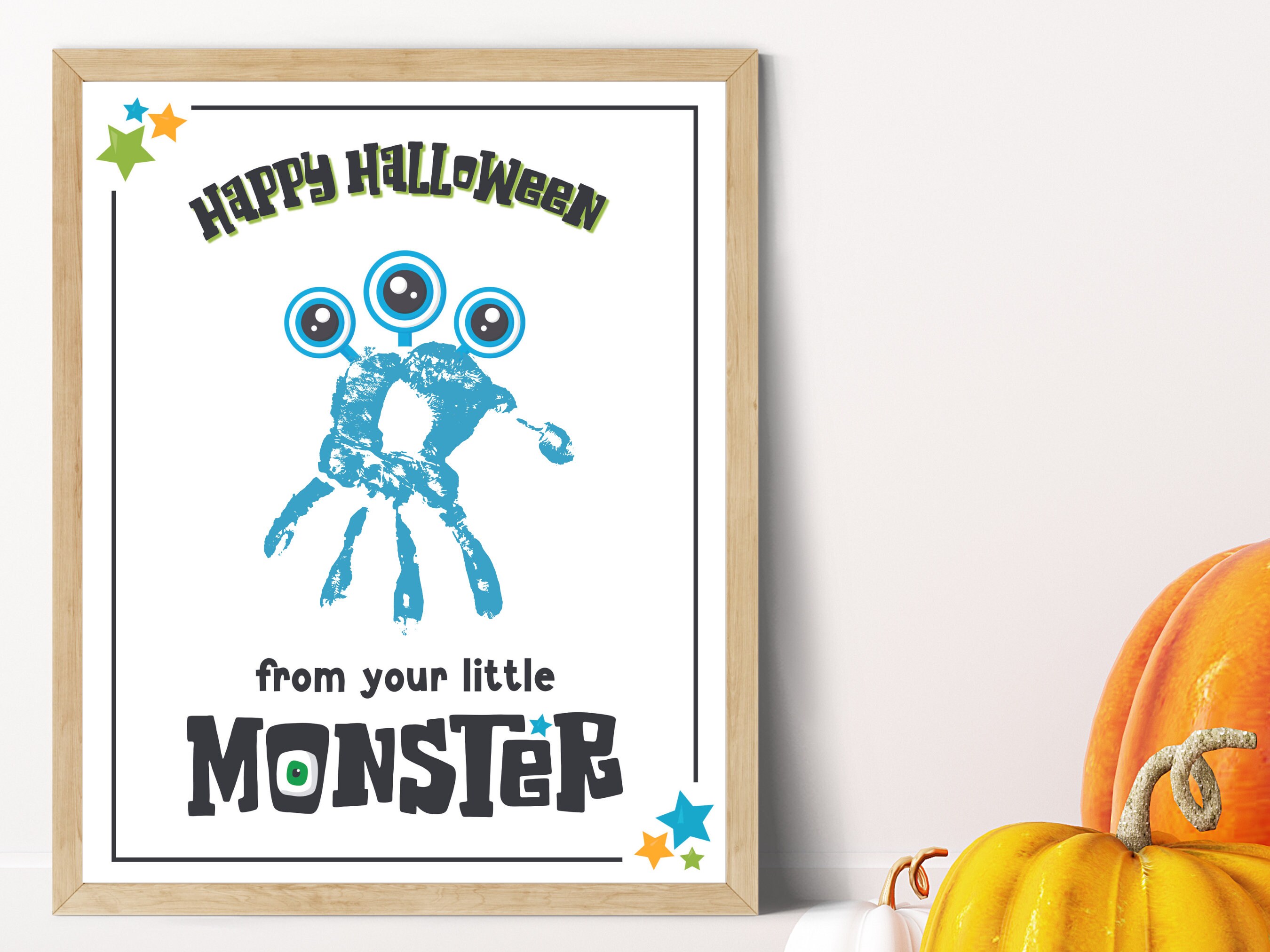 Monster Halloween Handprint Art Fall Handprint Craft for - Etsy