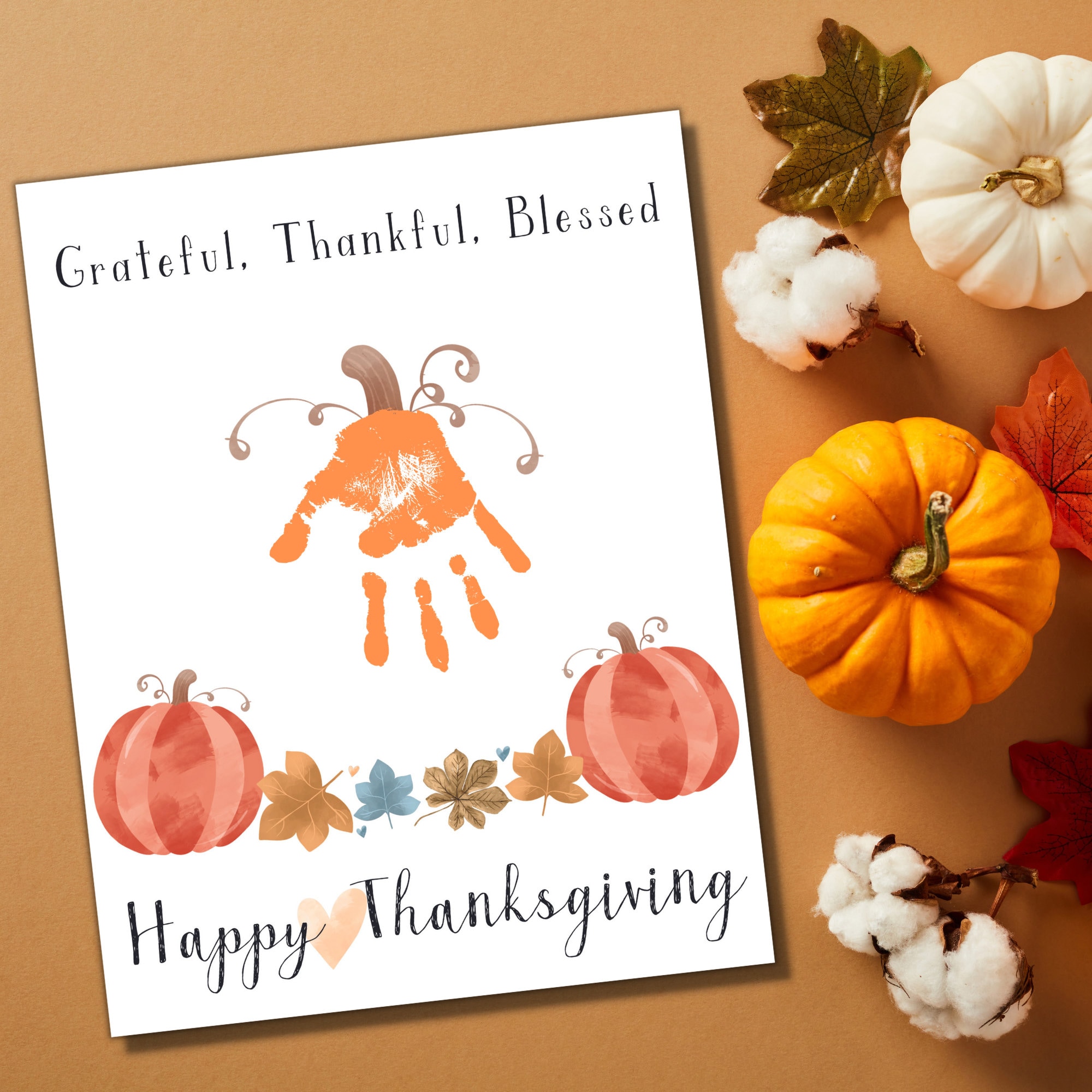 Thanksgiving Handprint Fall Handprint Art Thanksgiving Card - Etsy