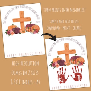 Preschool Bible Craft, Thanksgiving Handprint, Christian Homeschool ...