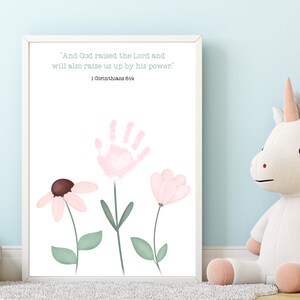 Religious Easter Handprint Art, Flower Handprint, Spring Handprint ...