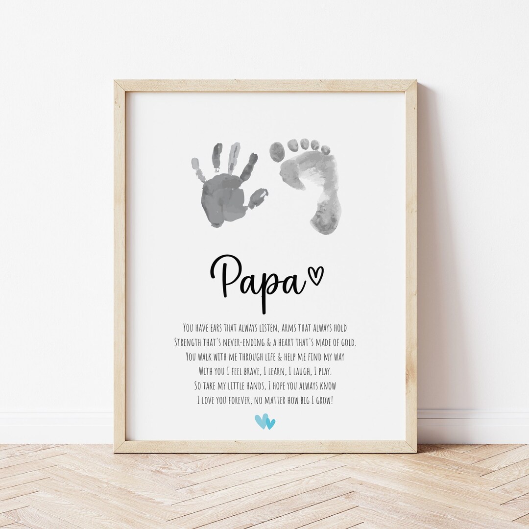Papa Handprint Poem, Father's Day Handprint Art, Valentines Handprint ...