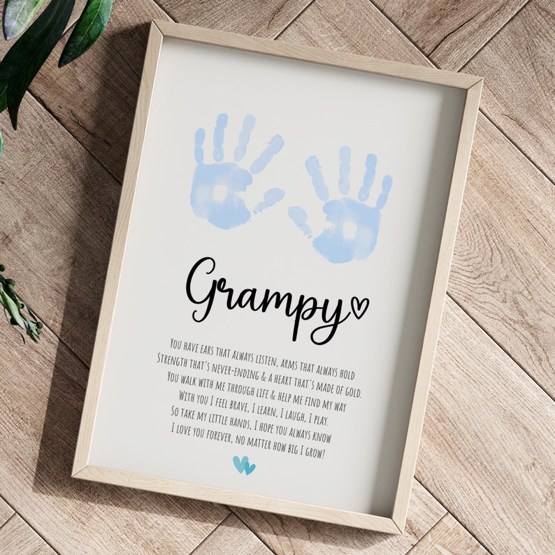 Grampy Handprint Poem, Father's Day Handprint Art, Valentines Handprint ...