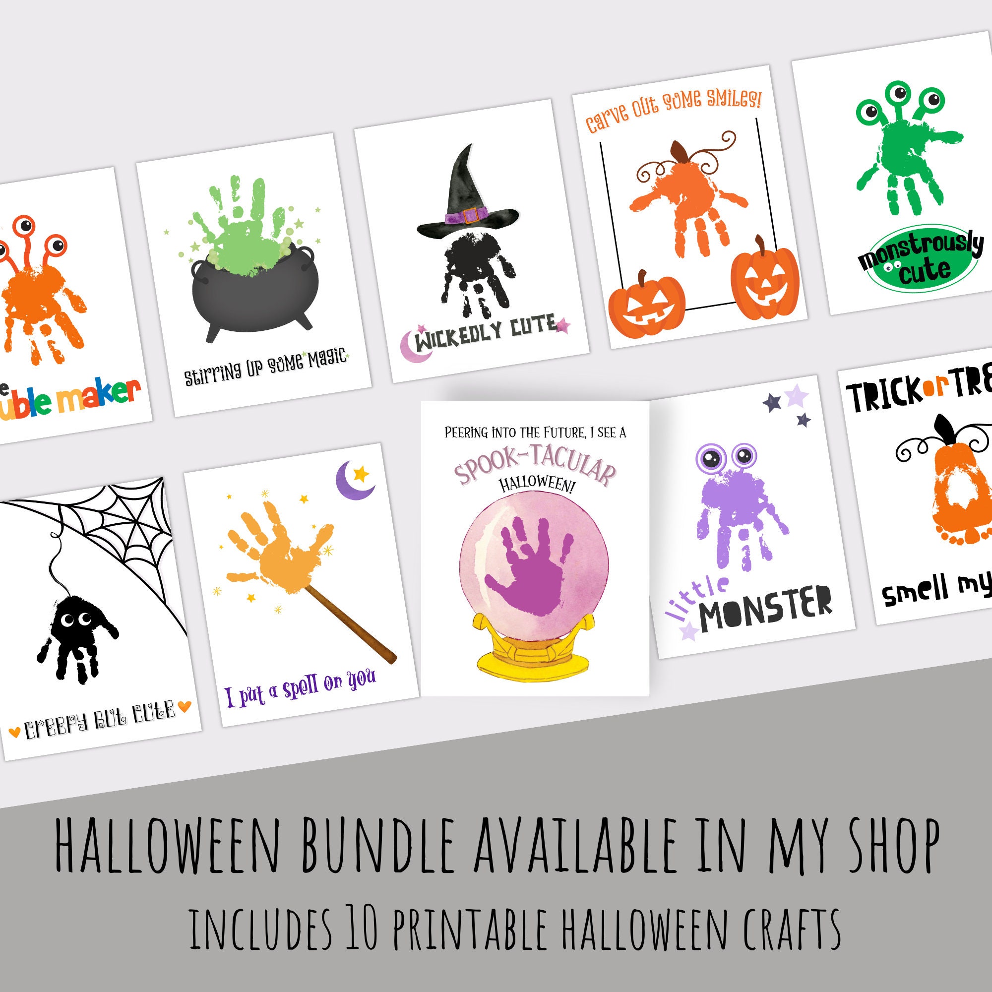 Monster Halloween Handprint Art Fall Handprint Craft for - Etsy