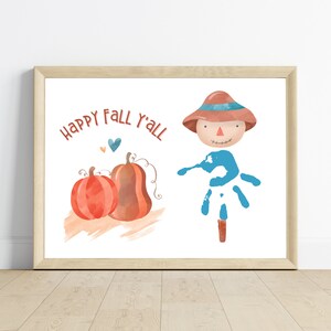 Fall Handprint Art, Handprint Footprint Art for Kids, DIY Craft for ...