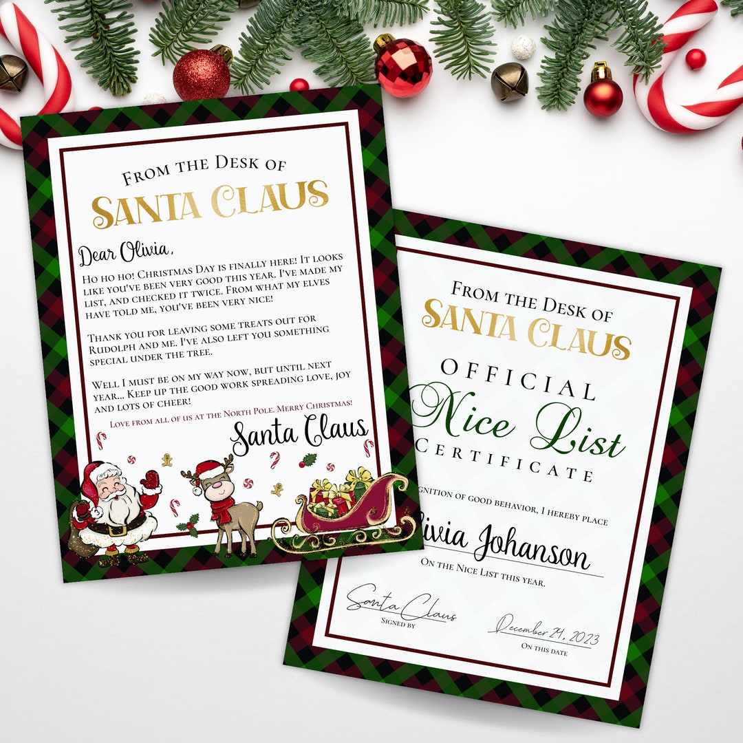 Santa Letters, Letter From Santa, Personalized Letter From Santa Claus ...