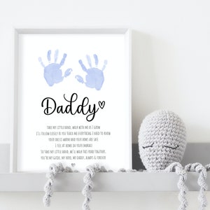 Daddy Handprint Poem, Father's Day Handprint Art, Valentines Handprint ...