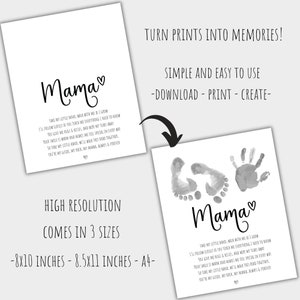 Mama Handprint Poem, Mother's Day Handprint Art, Valentines Handprint ...