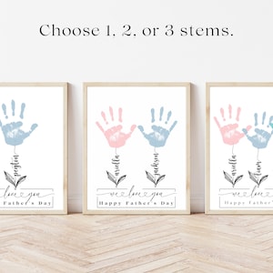 Personalized Handprint Art for Dad DIY Fathers Day Gift From Kids Baby ...