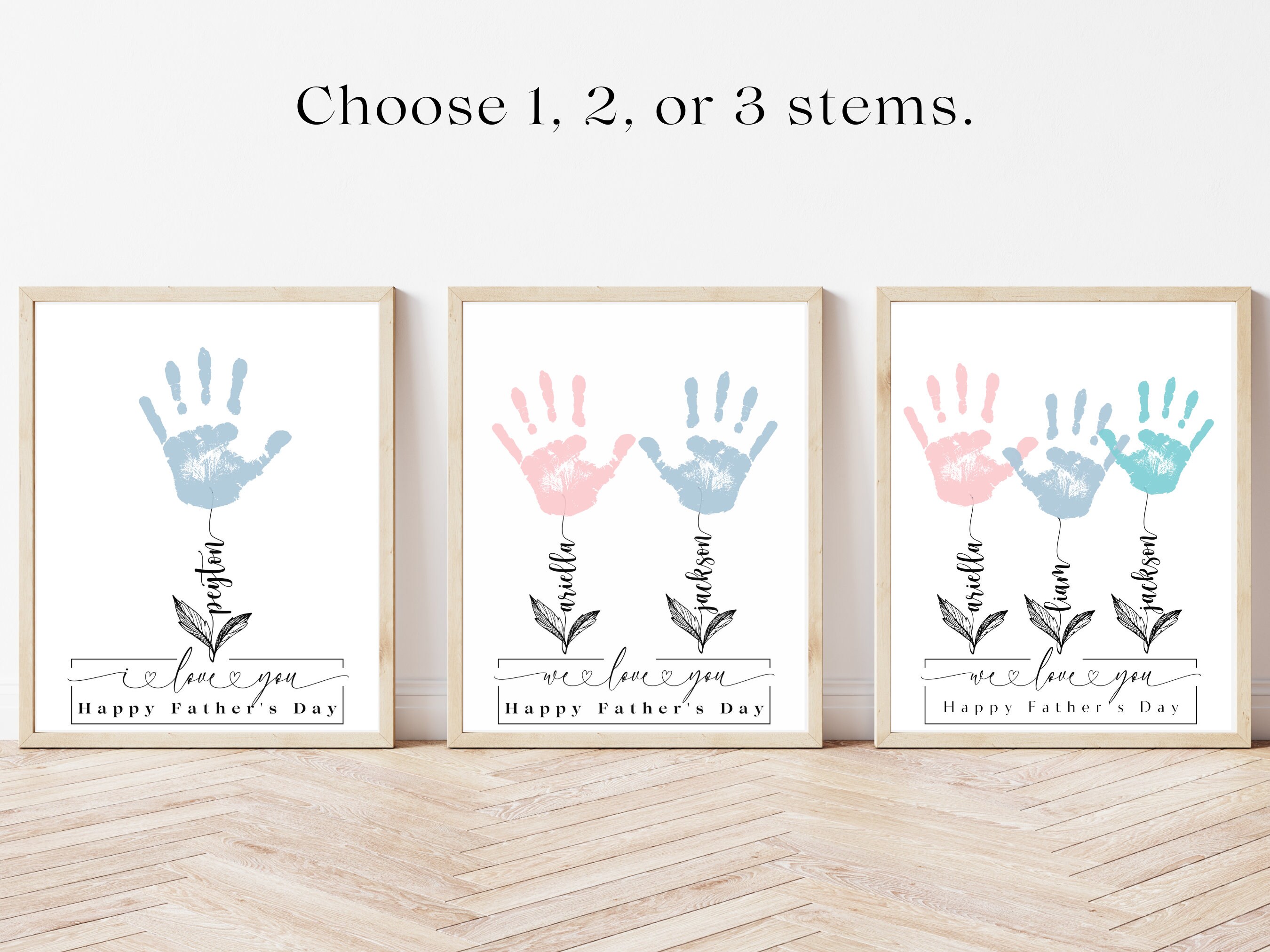 Personalized Handprint Art for Dad With Children's Names - Etsy