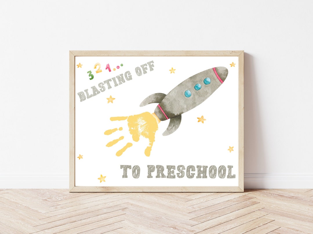 Kids Handprint Art, First Day of Preschool, Handprint Keepsake ...